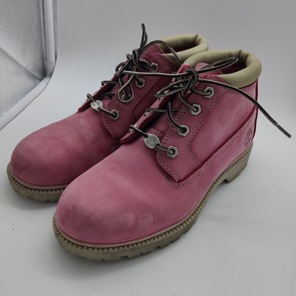 Timberland | Shoes | Sale Timberland Nellie Pink Suede Sz 75 | Poshmark